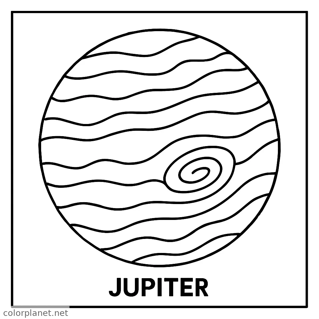 Júpiter página para colorear - Dibujo imprimible gratis - ColorPlanet