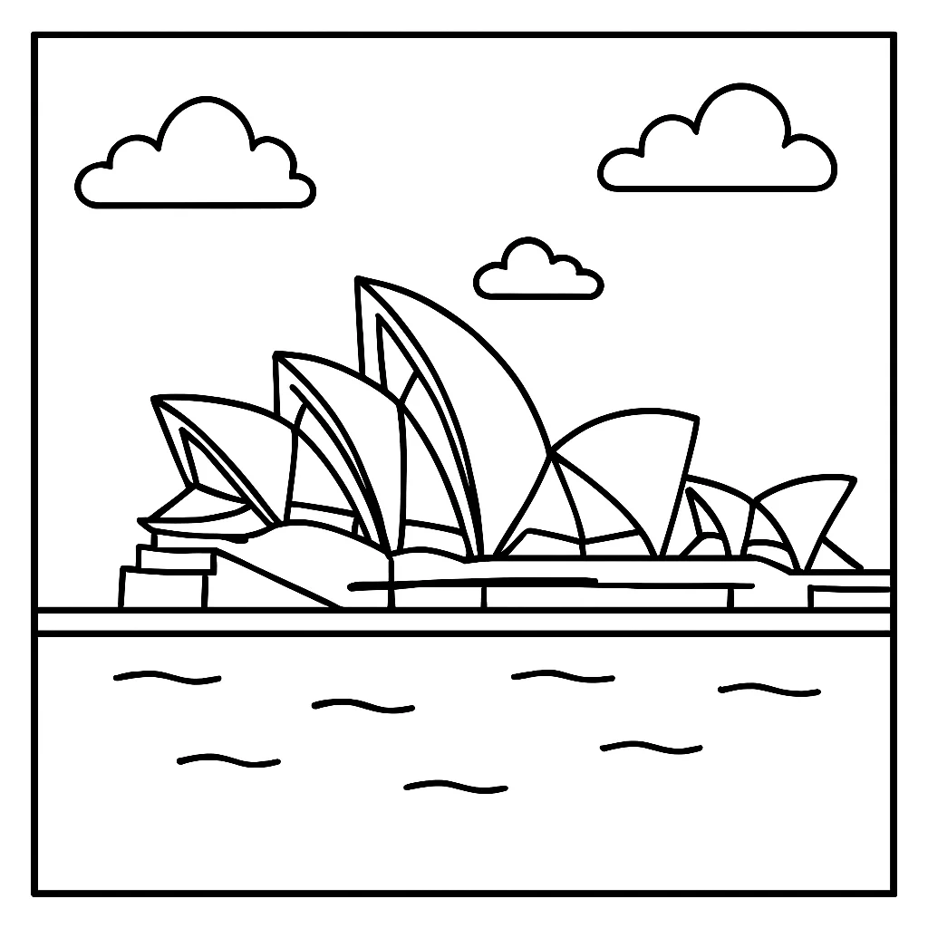 Sydney Opera House Coloring Page – Free Printable - ColorPlanet